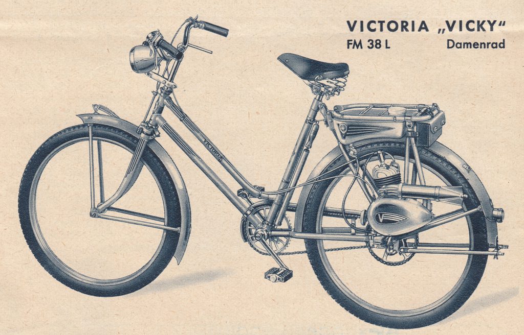 Moped – Victoria – Vicky I mit Fahrrad-Einbau-Motor FM 38 L (Licht ...