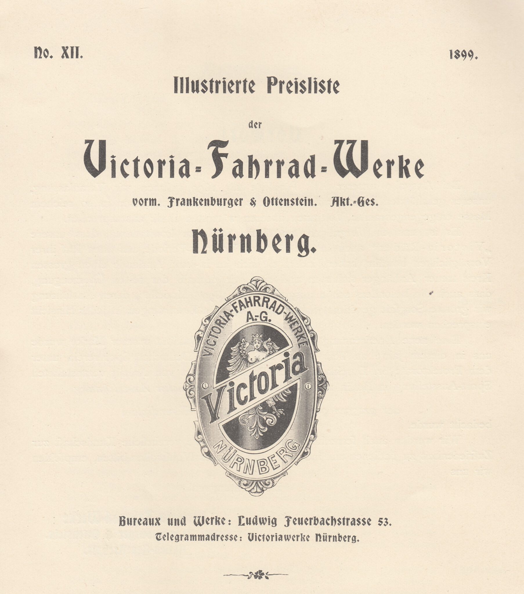 Victoria – die Räder ab 1899, Teil 3; dokumentiert im Katalog von ...